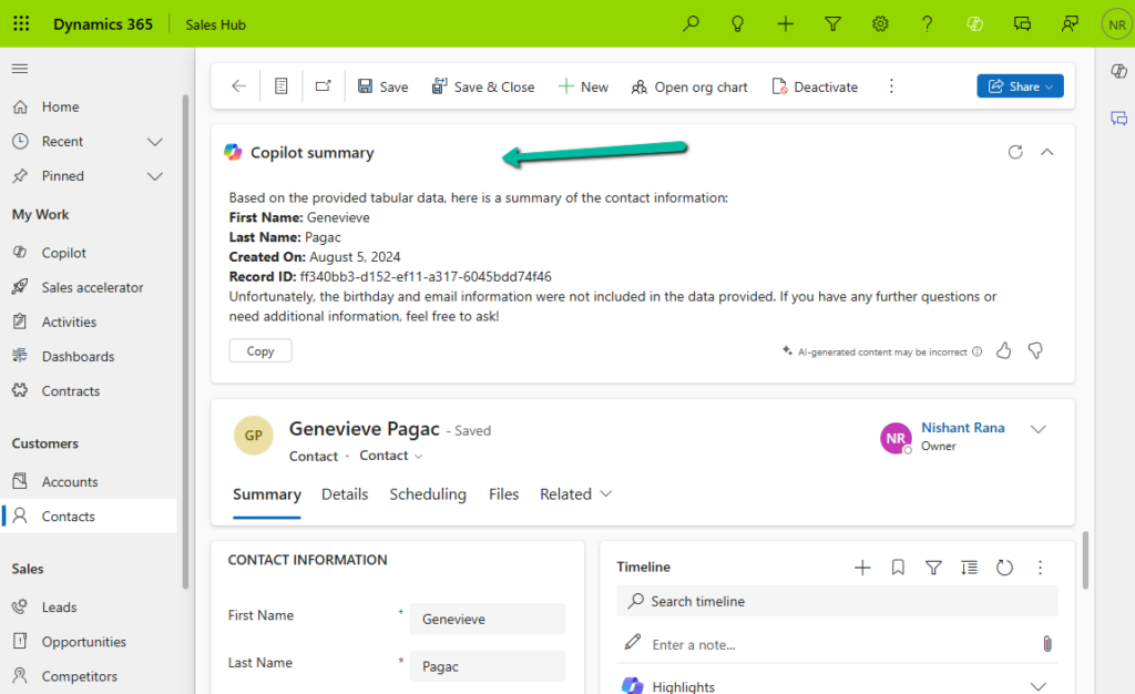 How to – Configure Copilot Row Summary for tables main form – Dataverse ...